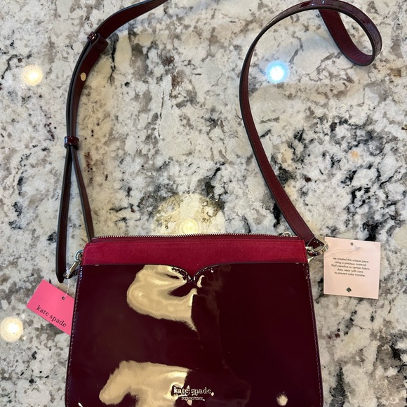 kate spade | Bags | Kate Spade Patent And Suede New Crossbody Bag ...